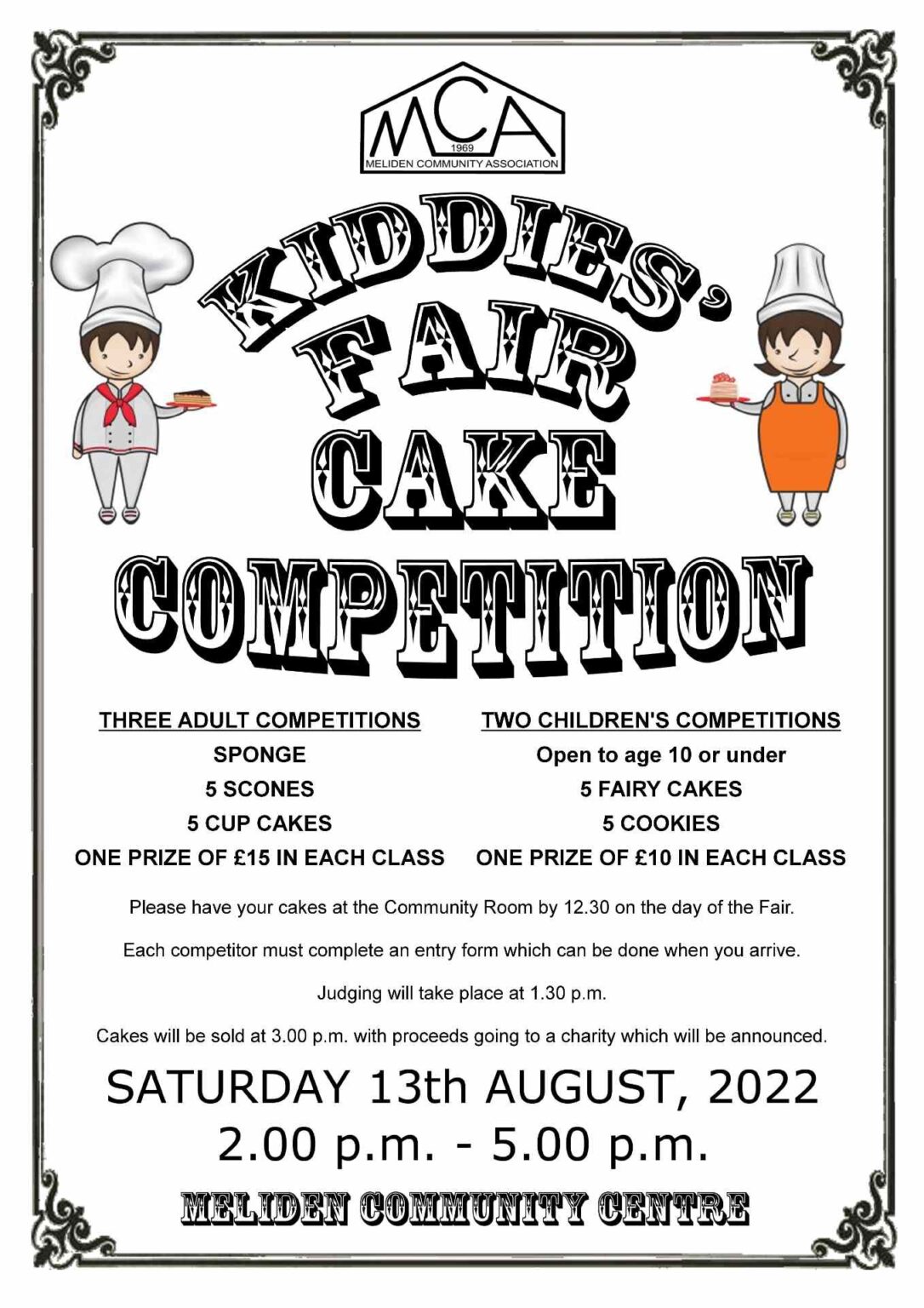 Kiddies' Fair Cake Competition 2022 - Meliden Community Association